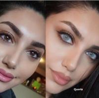 China Hidrocor Quartz Prescription Colored Contact Lenses Brown Colored Lady for sale