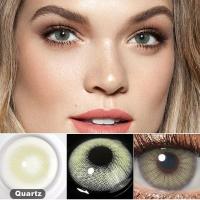 China Hidrocor Quartz Prescription Colored Contact Lenses Brown Colored Lady for sale