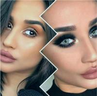 China Hidrocor Quartz Prescription Colored Contact Lenses Brown Colored Lady for sale