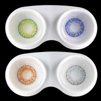China Prescription Dark Eyes Dolly Circle Lenses With Power Brown Pink for sale
