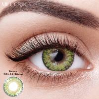 China 14.5mm Green Enhancement Tint Prescribed Colored Contacts With Power for sale