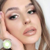 China 14.5mm Green Enhancement Tint Prescribed Colored Contacts With Power for sale