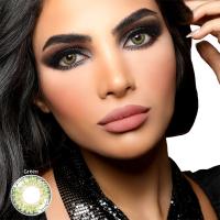 China 14.5mm Green Enhancement Tint Prescribed Colored Contacts With Power for sale