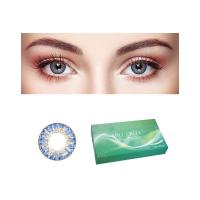 China 14.5mm Colored Light Green Contact Lenses Non Prescription For Dark Eyes for sale