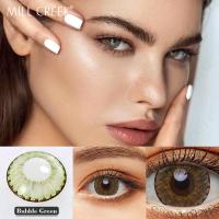 China Comfortable Reusable Iris Green Contacts Coloured Lenses With Power for sale