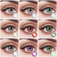 China Custom 1 Day Coloured Grey Purpel Amber Tinted Contact Lenses For Light Eyes for sale