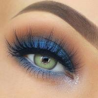 China Tricolor Natural Color Contact Lens Circle Yearly Himalaya Grey Brown Blue for sale