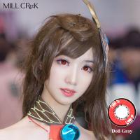 China Prescription Dark Eyes Dolly Circle Lenses With Power Brown Pink for sale