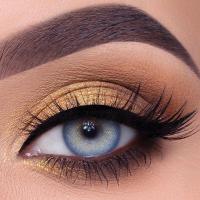 China 14.0mm Colored hazel Blue Eye Contact Lenses Looking Fresh Circle For Costume for sale