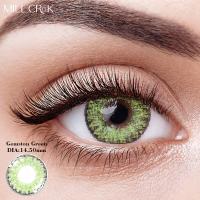 China Comfortable Reusable Iris Green Contacts Coloured Lenses With Power for sale