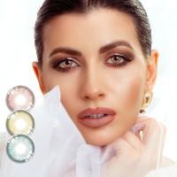 China Cosmetic Eye Gem Green Contact Lens Color Blends 8.5mm Odm for sale