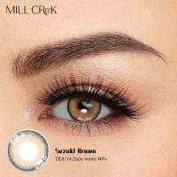 China Non Prescription Honey Brown Colored Contacts Without Power 8.5mm for sale