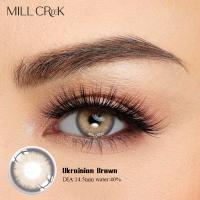 China Ukrainian Monica Russian Brown Colored Contacts Lenses Yearly for sale