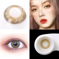 China Oem 14.2 Natural Soft Honey Gray Contact Lenses Two Tone for sale