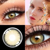 China Yearly Natural Colored Diamond Sugar Blue Circle Lenses 14mm 2 Tone for sale