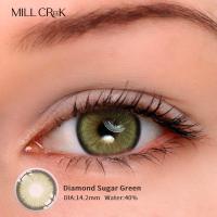 China KSSEYE Yearly Green Contact Lens For Brown Eyes 0 Power 14.5mm for sale