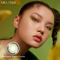 China KSSEYE Yearly Green Contact Lens For Brown Eyes 0 Power 14.5mm for sale