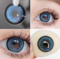 China CE0197 Non Prescription Colored Blue Eye Contact Lens 8.5mm 2 Tone 1 Year for sale