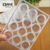 China KSSEYE Clear plastic Contact Lens Storage Box holder 12 Cells for sale