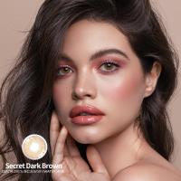 China 0.08mm Makeup Coffee Natural Black Contacts 1 Year With Lable for sale