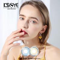 China KSSEYE Half Sugar Sunset Colour Grey Brown Eye Contact Lenses 14.2mm for sale