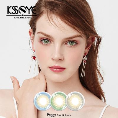 China Big Diameter Colored 14mm Contact Lens Peggy Gray Blue Green For Halloween for sale