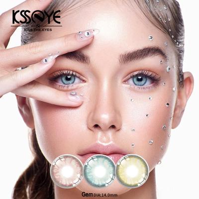 China HEMA NVP Yearly Gemstone Green Lens Contact With Water Content 40% for sale