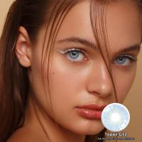 China KSSEYE Non Prescription Monthly Ocean Blue Contact Lenses 0 Power 14mm for sale