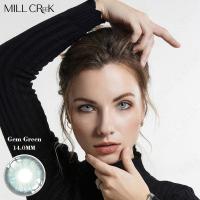China Natural Looking Gemstone Green Contact Lens For Brown Eyes 14.0mm for sale