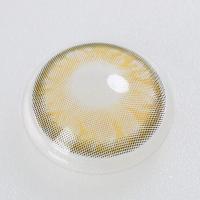 China Natural Looking Dusky Brown Contact Lens Realistic Hazel Contacts 14.5 for sale