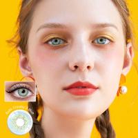 China Realistic Natural Colored Kiwi Green Contact Lens Non Prescription 14.2 for sale