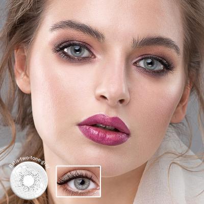 China 14.2mm Disposable 12 Monthly Colored Contacts Lens Green Grey Brown Blue for sale