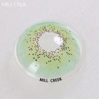 China Realistic Natural Colored Kiwi Green Contact Lens Non Prescription 14.2 for sale