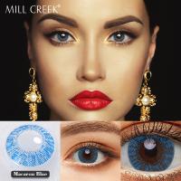 China Soft 14.5mm 3 Tone Natural Sterling Gray Contact Lenses Yearly for sale