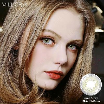 China Color Enhancing Grey Contact Lenses Prescribed Doll Eyes 14.0mm for sale