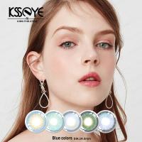 China KSSEYE Non Prescription Monthly Ocean Blue Contact Lenses 0 Power 14mm for sale