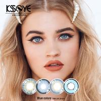 China CE0197 Non Prescription Colored Blue Eye Contact Lens 8.5mm 2 Tone 1 Year for sale