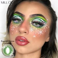 China KSSEYE Prescription One Month Color Contact Lenses Lime Green Emerald Green for sale