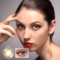 China Affordable Monthly Colored Contacts Caramel Brown Lens 3 Tone for sale