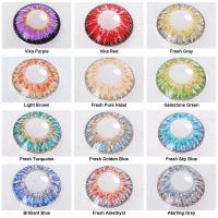 China Fashion Monthly Colored Contacts Lens Doll Pink Red Brown Zero Power 14.5mm for sale