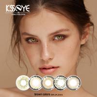 China 3 Tone Color Enhancing Chestnut Brown Contact Lens For Light Eyes for sale
