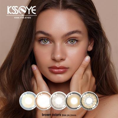 China KSSEYE Amber Brown Colored Contacts 14mm For Big Eye for sale