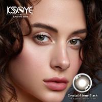 China OEM Cosmetic Tinted Circle Black Pupil Contact Lenses 3 Tone For Dark Eyes for sale