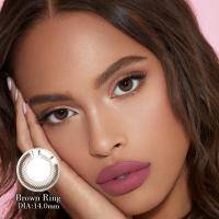 China 14.5mm Tinted Contact Lenses Non Prescription Hazel Brown Eyes Lens for sale