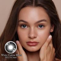 China 0.08mm Makeup Coffee Natural Black Contacts 1 Year With Lable for sale