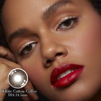 China 0.08mm Makeup Coffee Natural Black Contacts 1 Year With Lable for sale