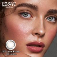 China Comfortable HEMA NVP Ocean Brown Colored Contacts Lens Natural Looking 0.08mm vial packing for sale