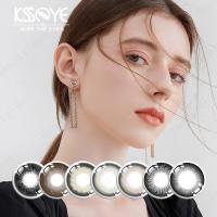 China OEM Cosmetic Tinted Circle Black Pupil Contact Lenses 3 Tone For Dark Eyes for sale