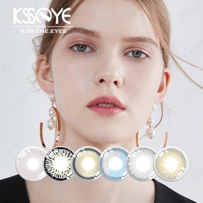 China Enhancement Beauty Icy Gray Contact Lenses 3 Tone 8.5mm for sale