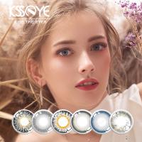 China Colored Cosmetic Opaque Gray Contact Lens Bluish Grey Contacts Eyewear 14.2mm for sale